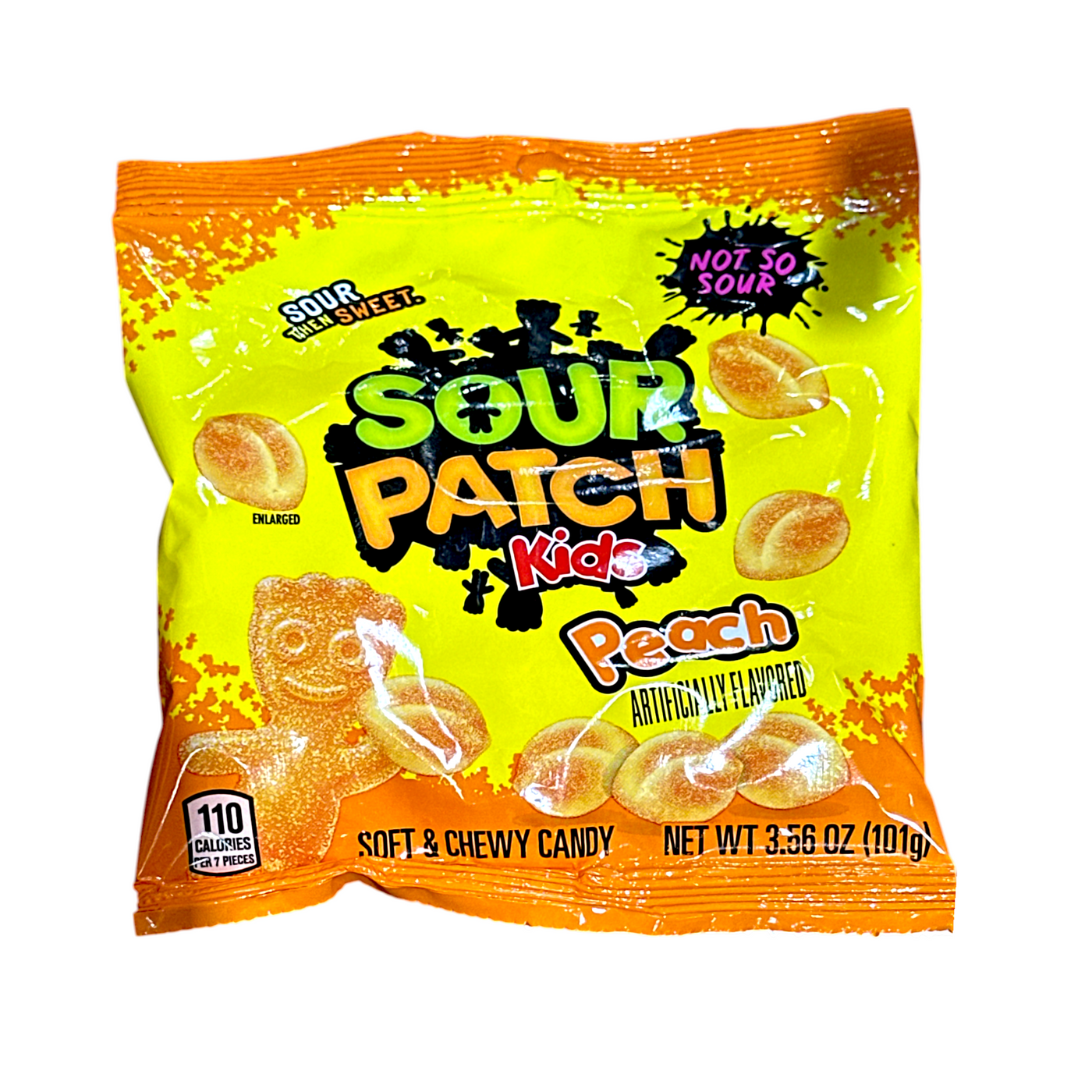 XPROD SOUR PATCH KIDS 101 GR PEACH PEG BAG — Crevel