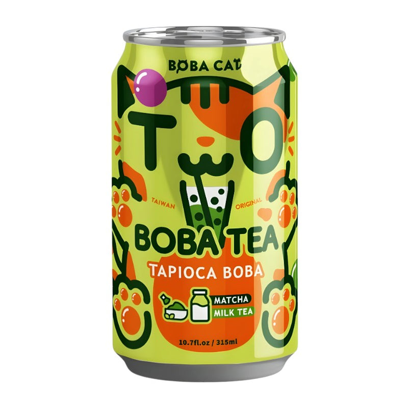 Boba Cat Matcha Milk Tea 315ml — Crevel