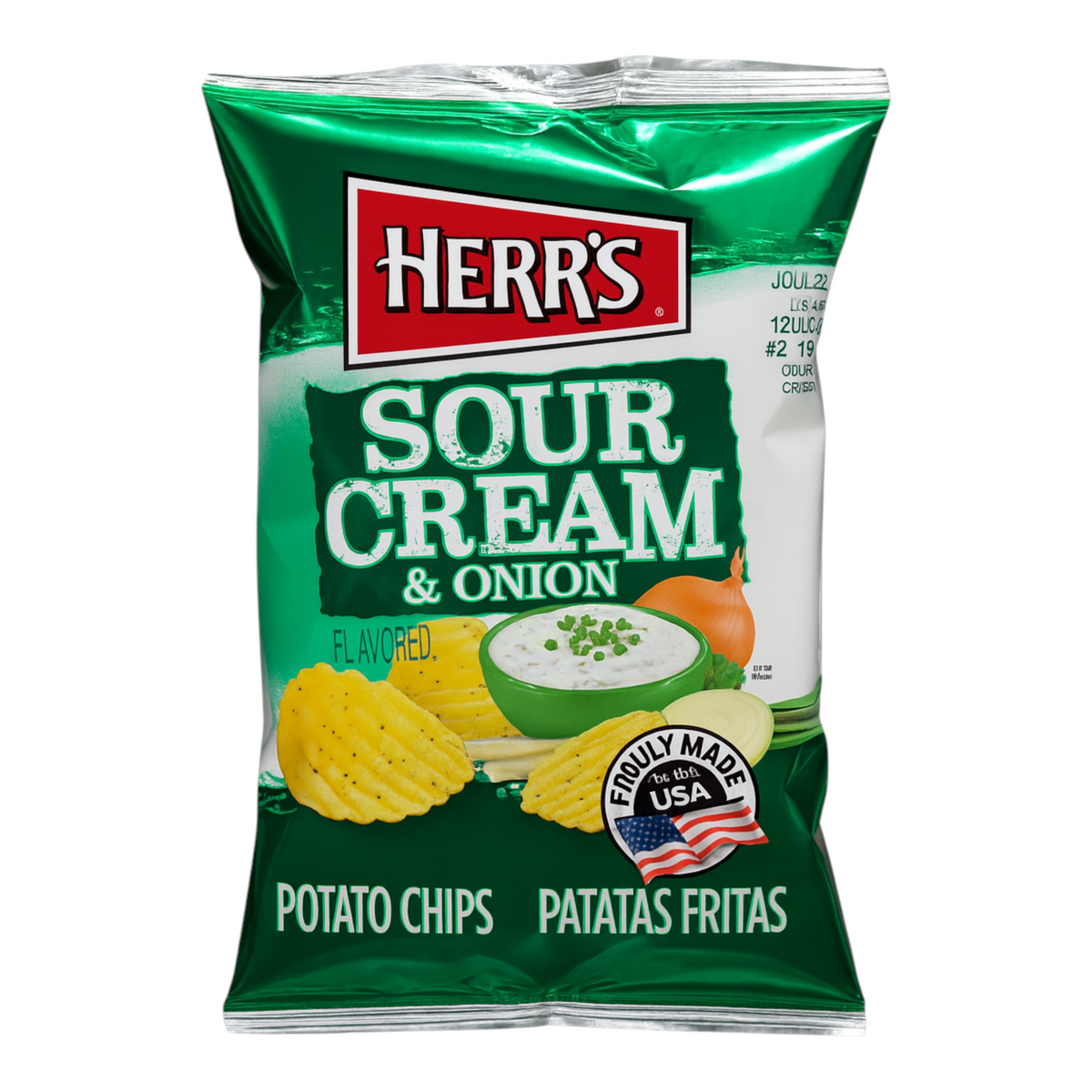 SNACK HERRS 28 GR SOUR CREAM & ONION (42 UN) — Crevel