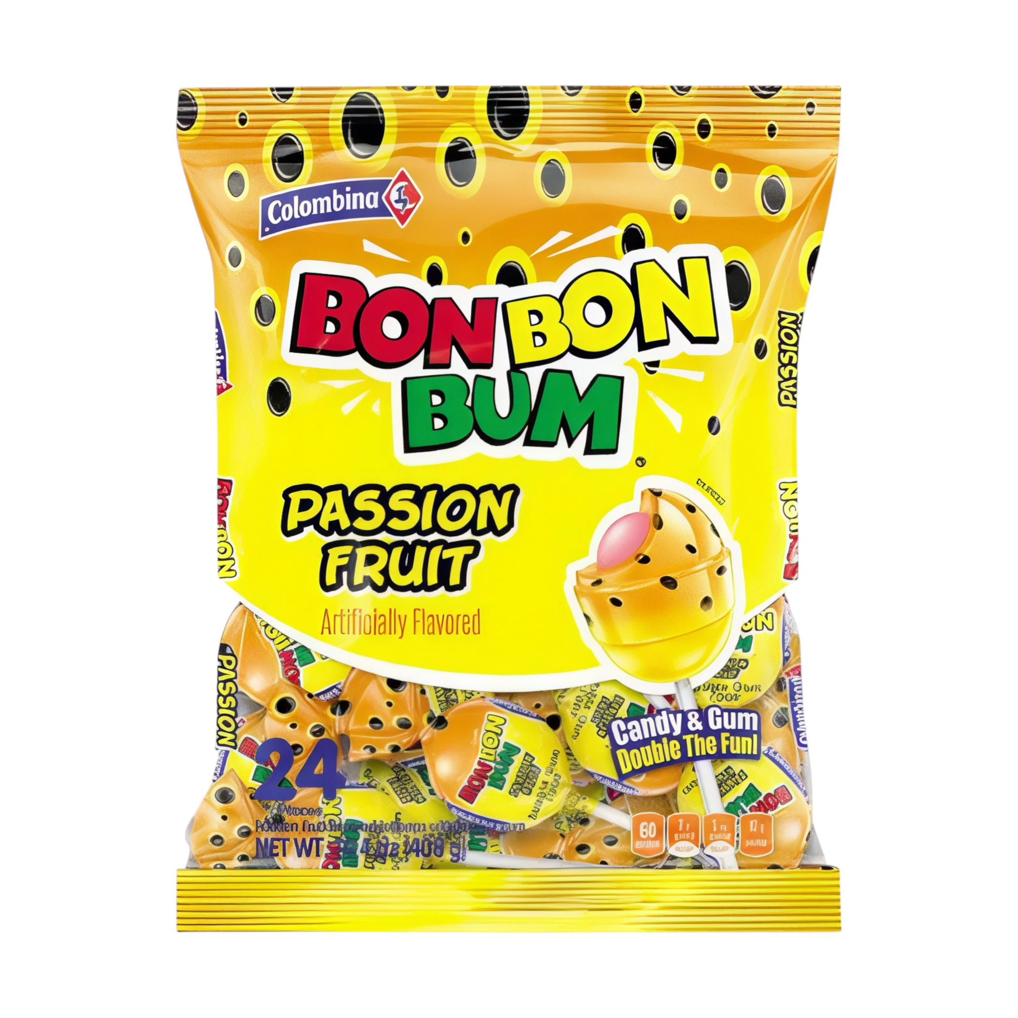 CANDY COLOMBINA 24 x 17 GR BONBONBUM PASSION FRUIT — Crevel